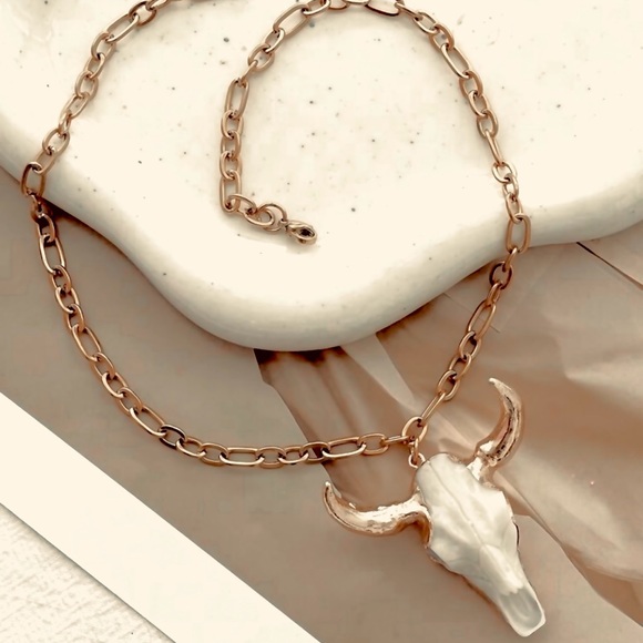 Jewelry | Bull Skull Horned Gothic Skeleton Cow Heifer Longhorn Western ...